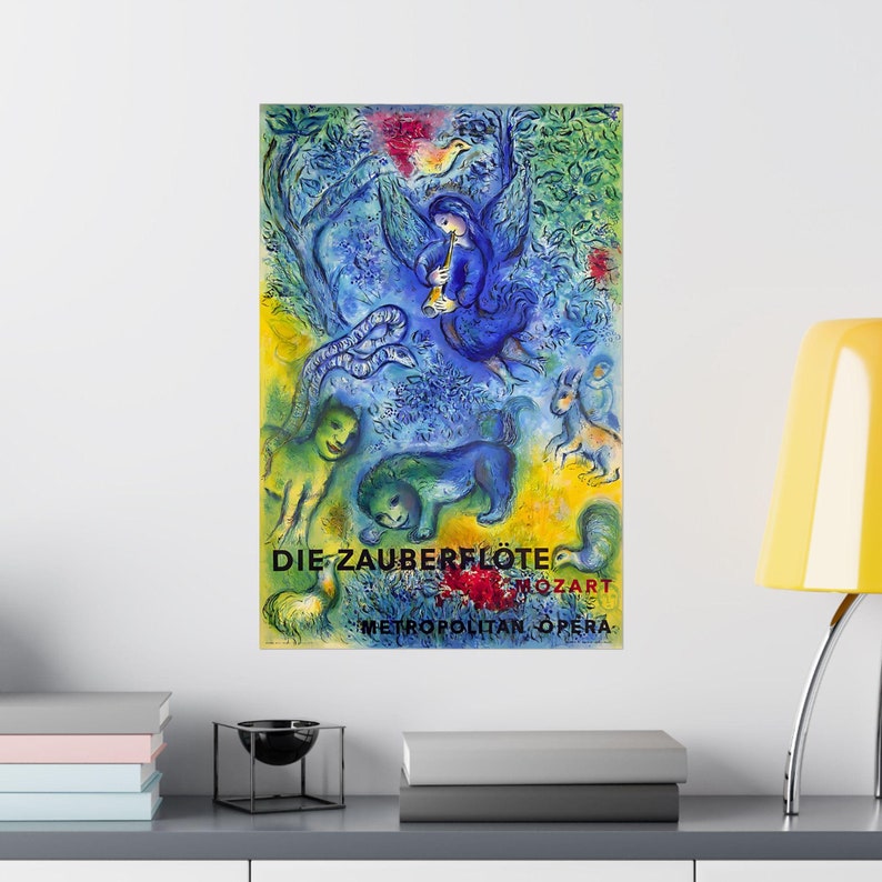 Marc Chagall the Magic Flute Vertical Poster, Wall Art Hanging Print ...