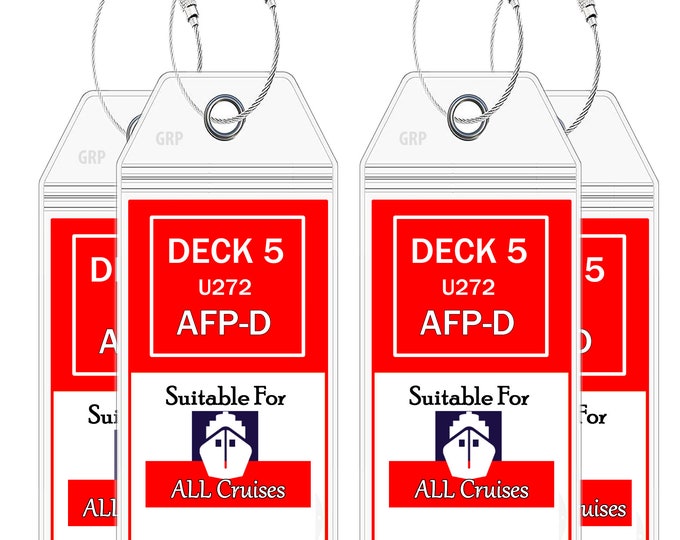 Easy Slide Cruise Ship Luggage Tags - Easy Insert Wide Mouth PVC Holder ...