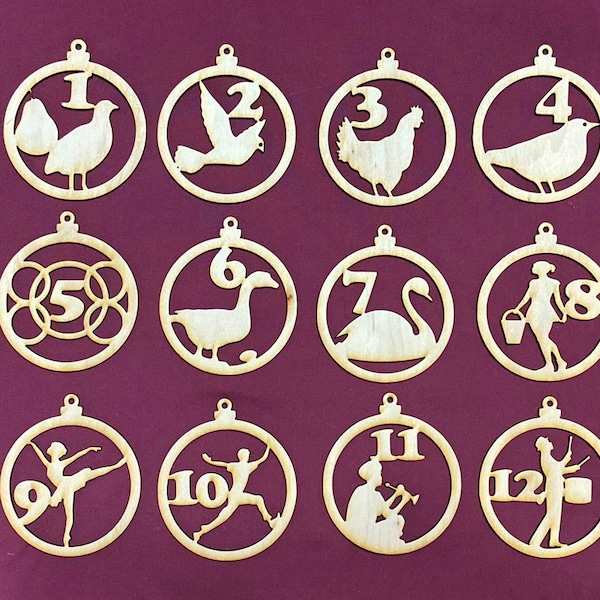 12 Days of Christmas Ornaments - Etsy