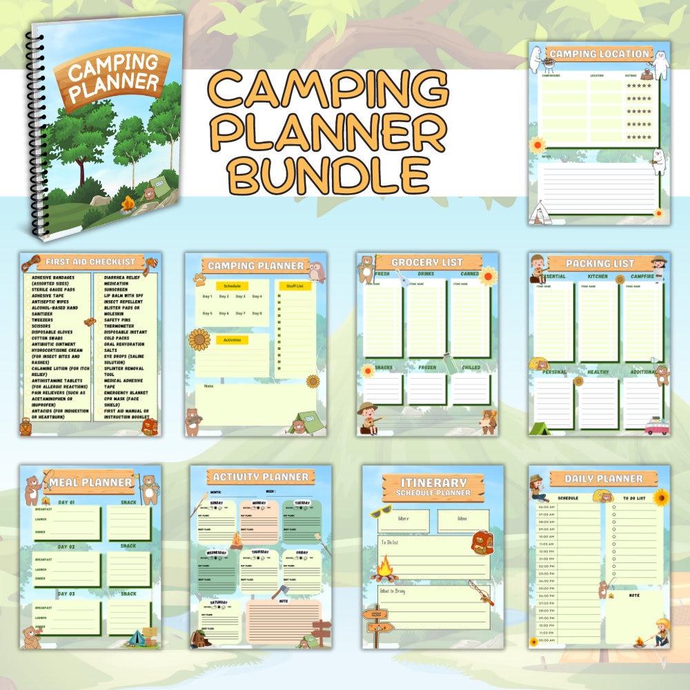 Camping Planner/binder -- Digital Download -- Camping Planner MEGA ...