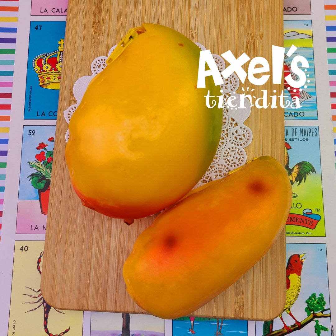 Mango Plastic Coin Purse Keychain - Fruit Coin Purse - Etsy