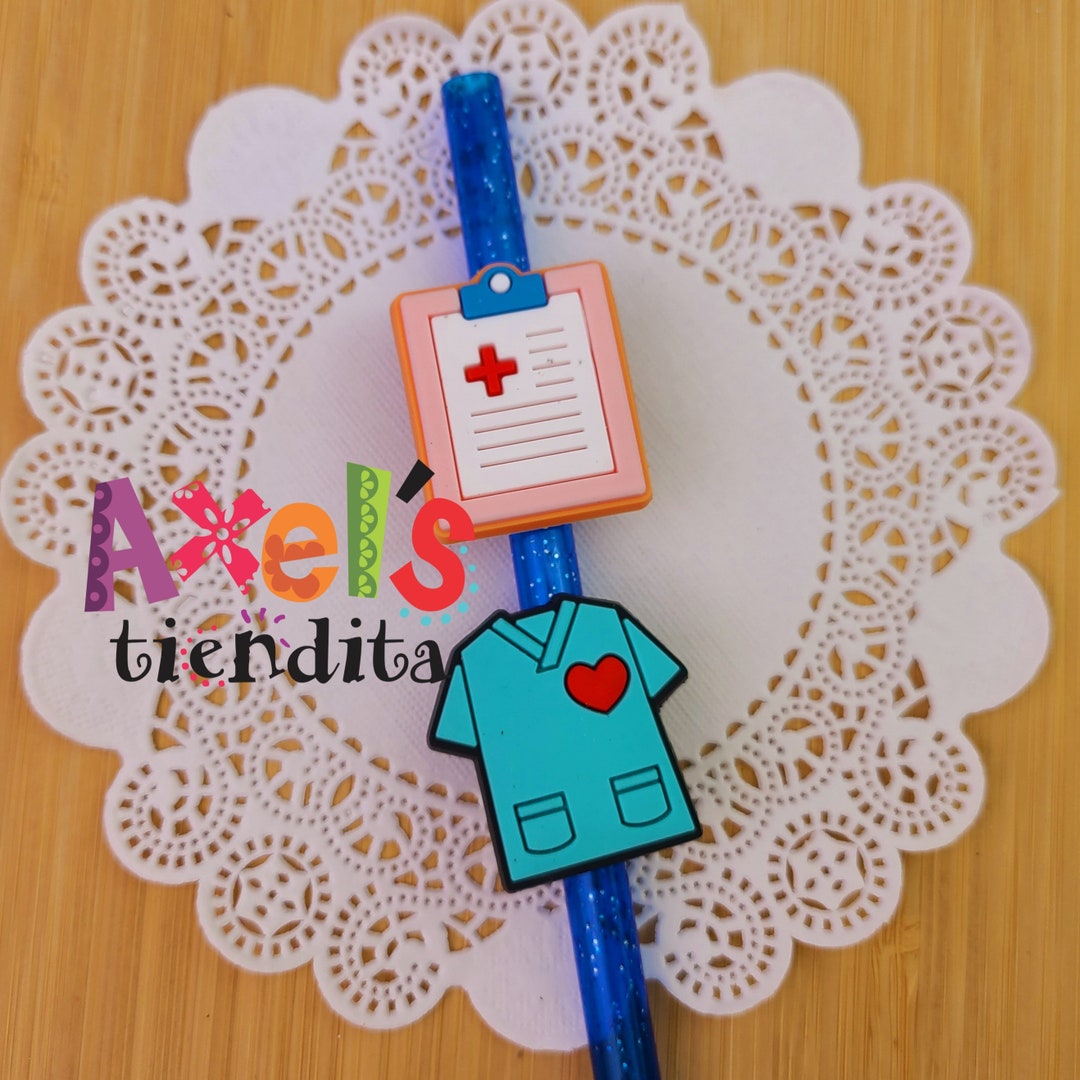 Nurse Straw Toppers - Medical Straw Toppers - Silicone Straw Topper ...