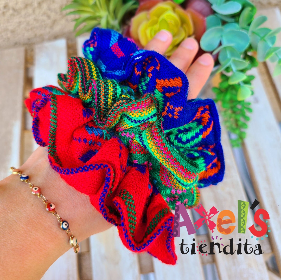Cambaya Scrunchie - Mexican Scrunchies - Hair Scrunchies - Colorful ...