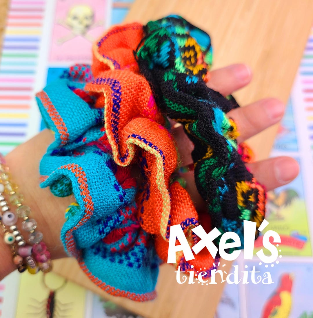 Cambaya Scrunchie - Mexican Scrunchies - Hair Scrunchies - Colorful ...