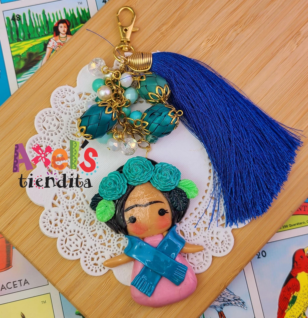 Friducha Keychain: Handmade Mexican Tassel Keychain - Etsy
