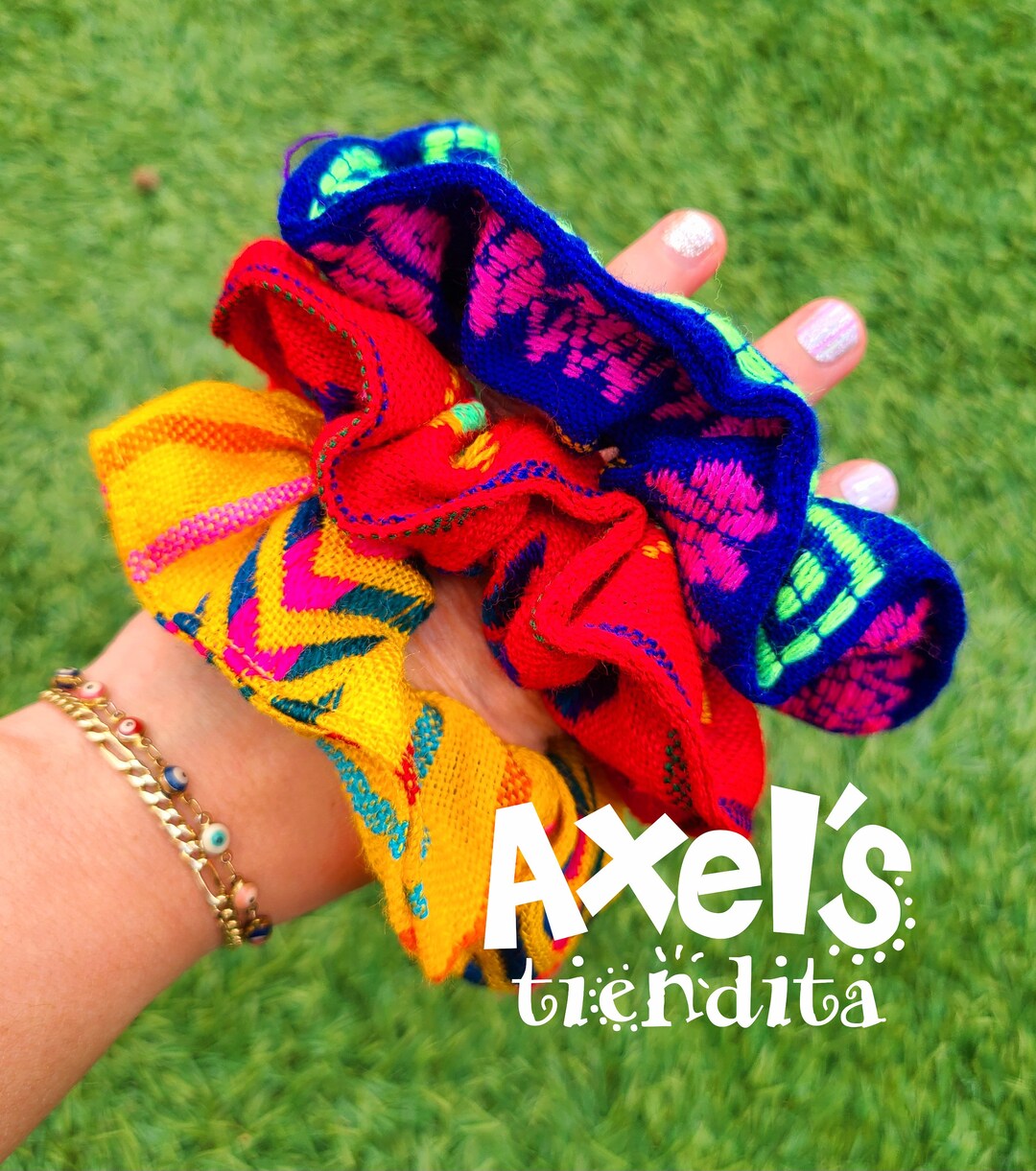 Cambaya Scrunchie - Mexican Scrunchies - Hair Scrunchies - Colorful ...