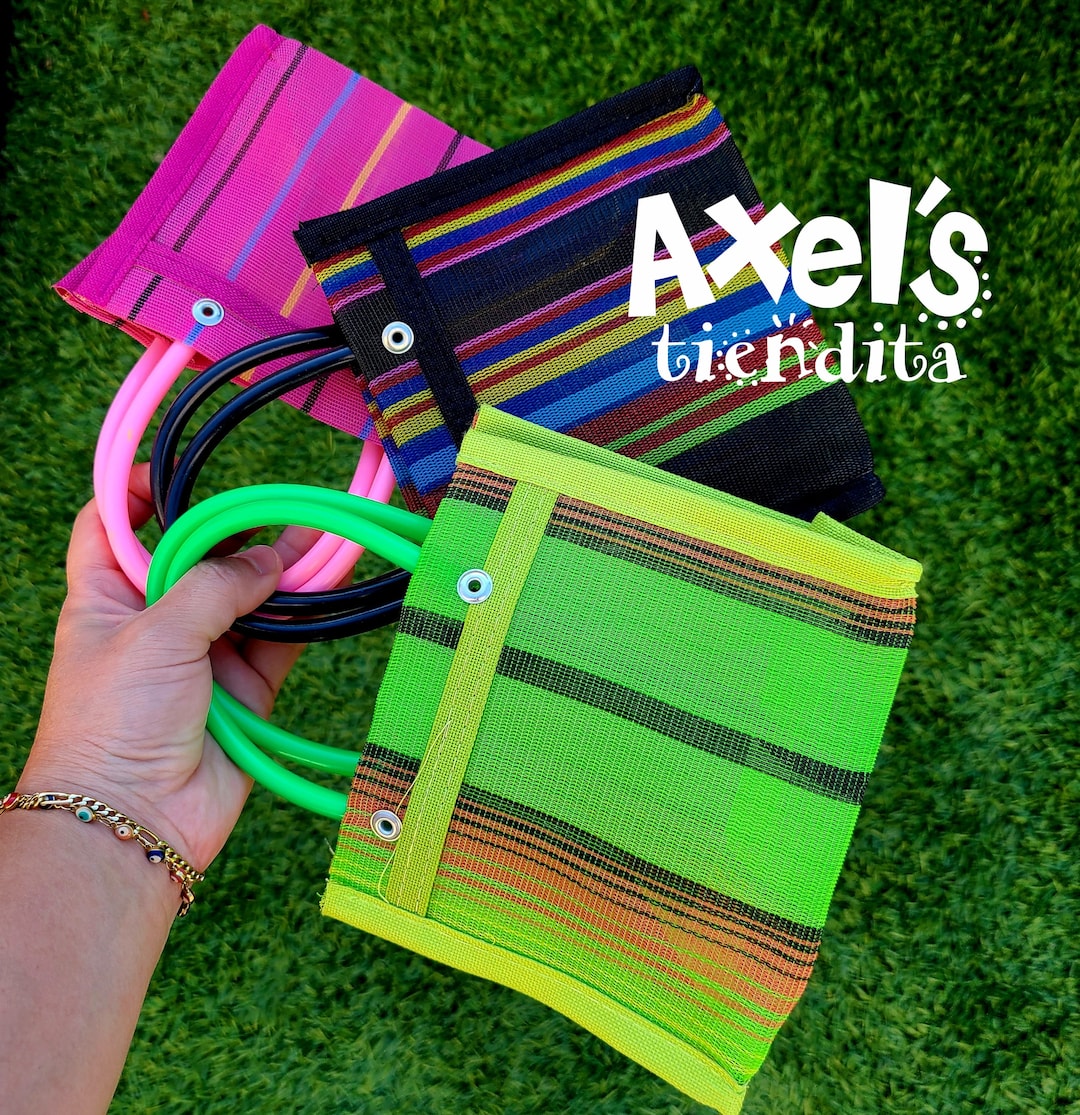 Mini Mercado Bags Mexican Mercado Bag Mini Mesh Bag Set Mexican Rug ...