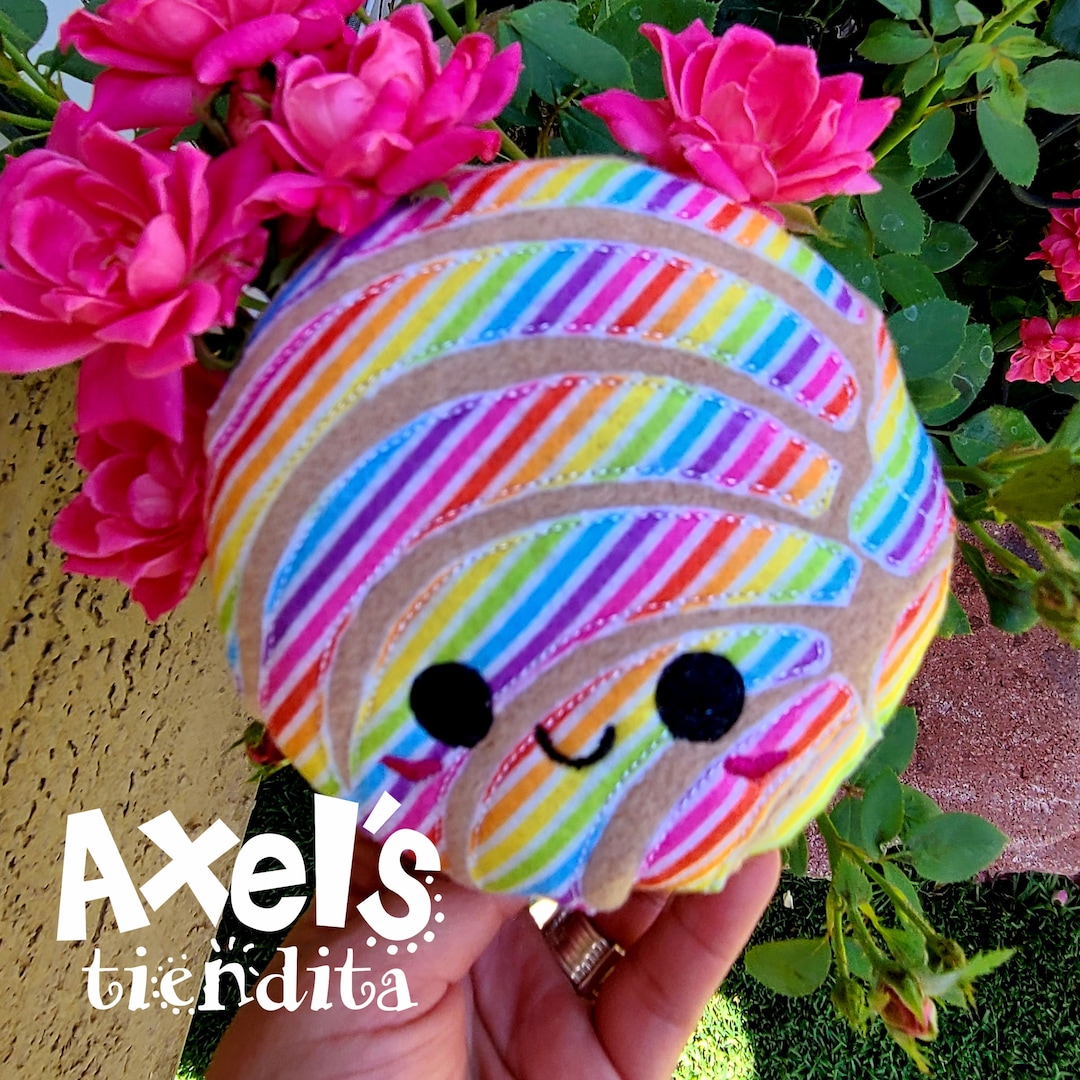 Concha Stuffie - Pan Dulce Plushie - Rainbow Pan Dulce - Rainbow Concha ...