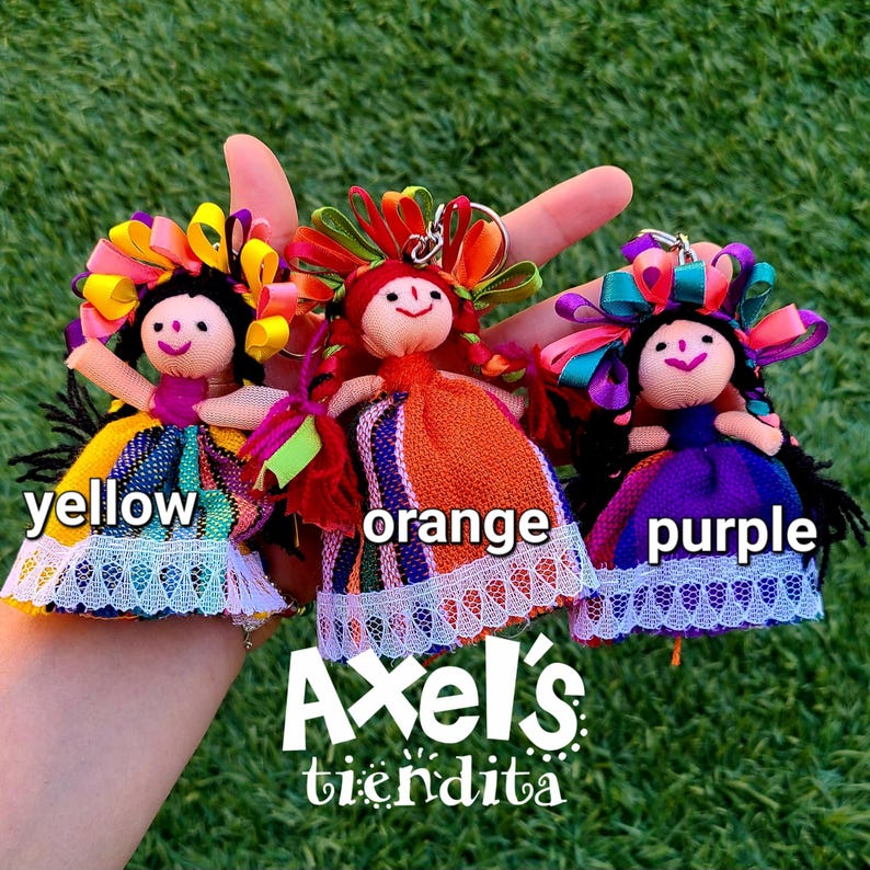 Lele Doll Keychain - Mexican Rag Doll - Otomi Doll Keychain - Etsy