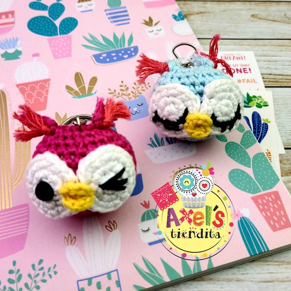 Crochet Owl Keychain - Etsy