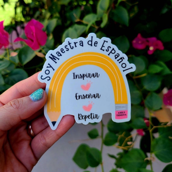 Soy Maestra De Español Sticker Spanish Stickers Water - Etsy