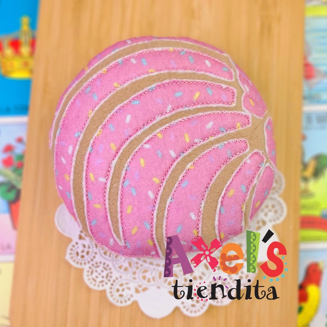 Strawberry Sprinkles Concha Stuffie - Pan Dulce Plushie - Pink Pan ...