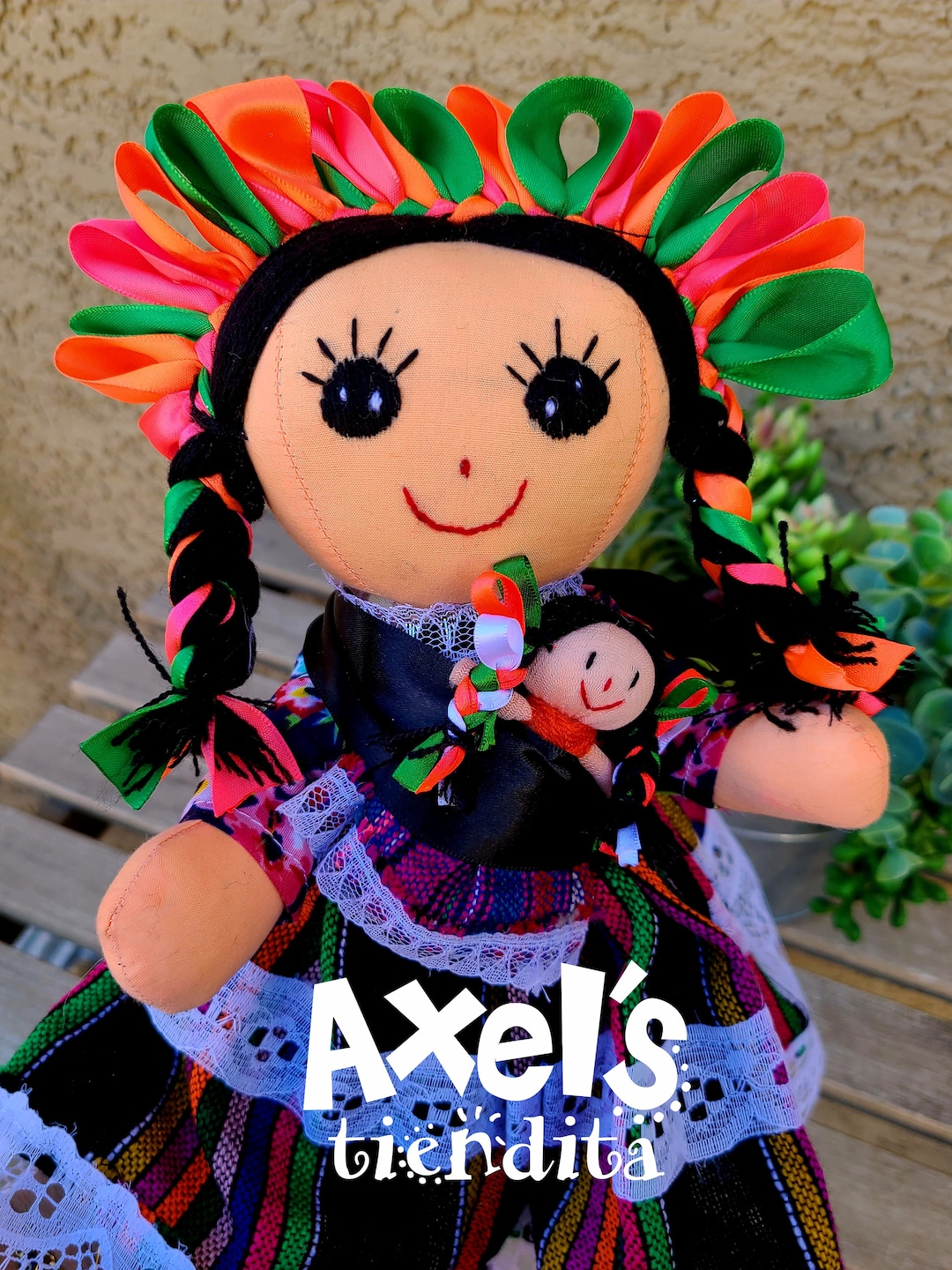 Lele Doll Muñeca Lele Muñeca Mexicana Muñeca Otomi Mom and Baby Lele ...
