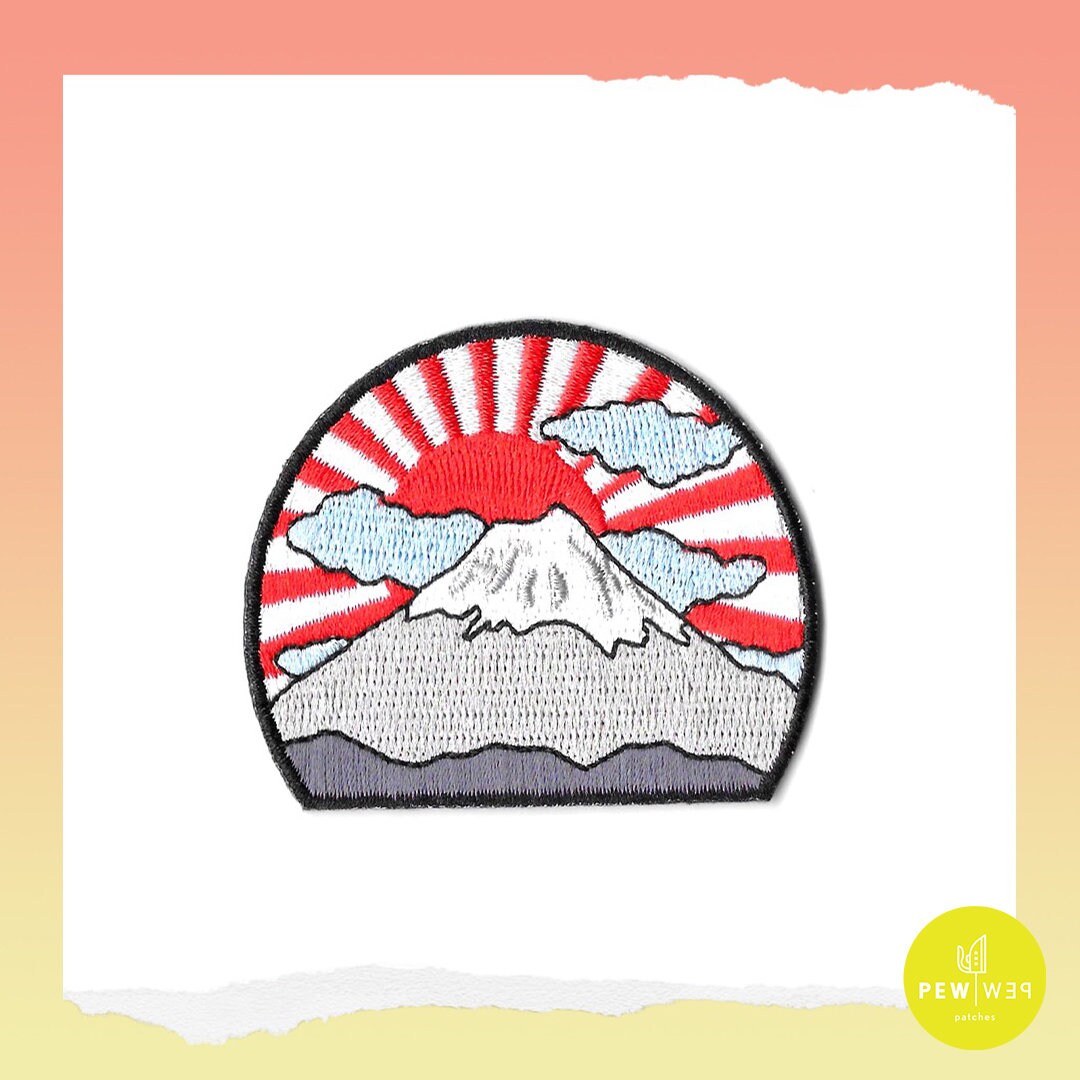 Pew Pew Patches Mt Fuji Iron On Patch | Etsy
