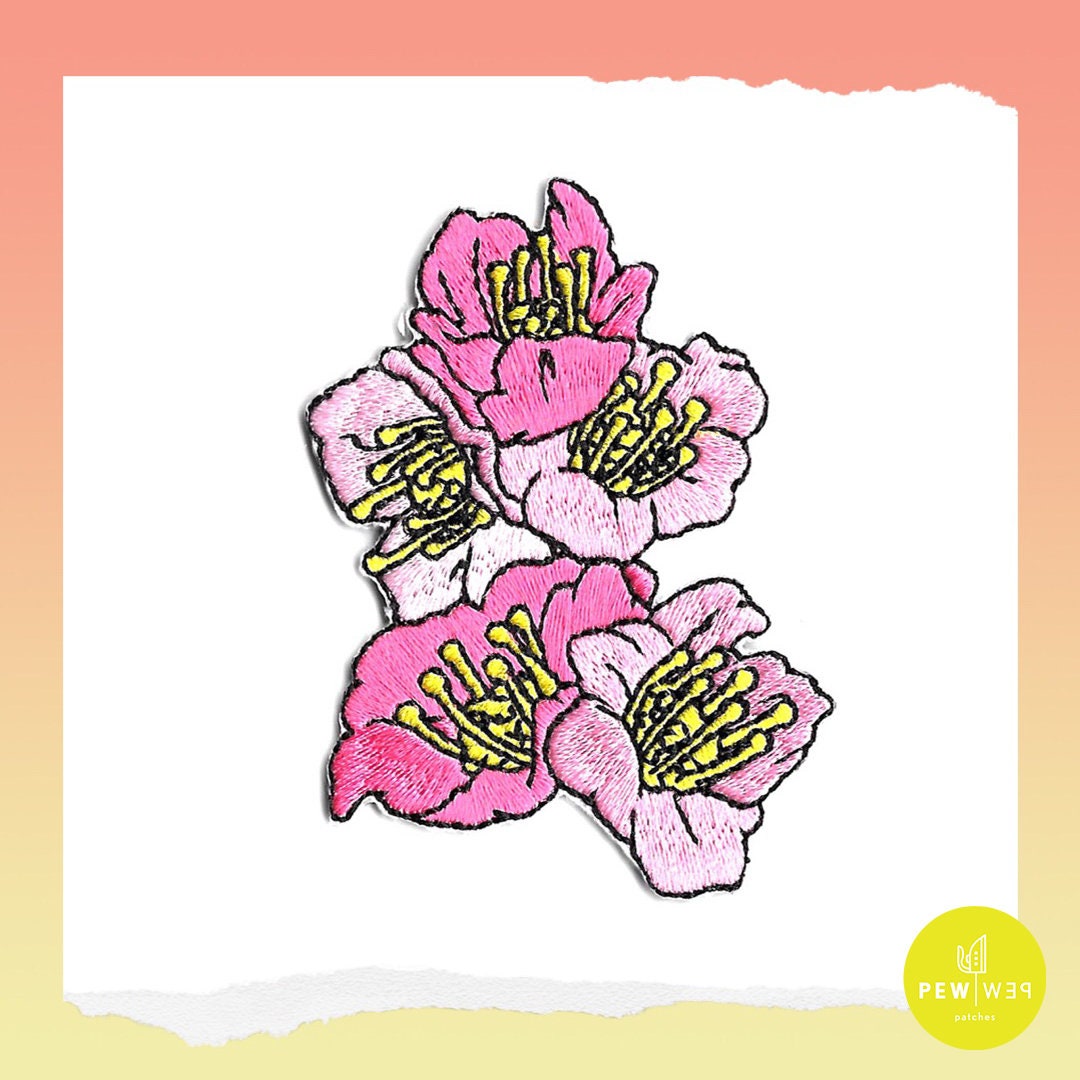 Pew Pew Patches Sakura Iron on Patch - Etsy