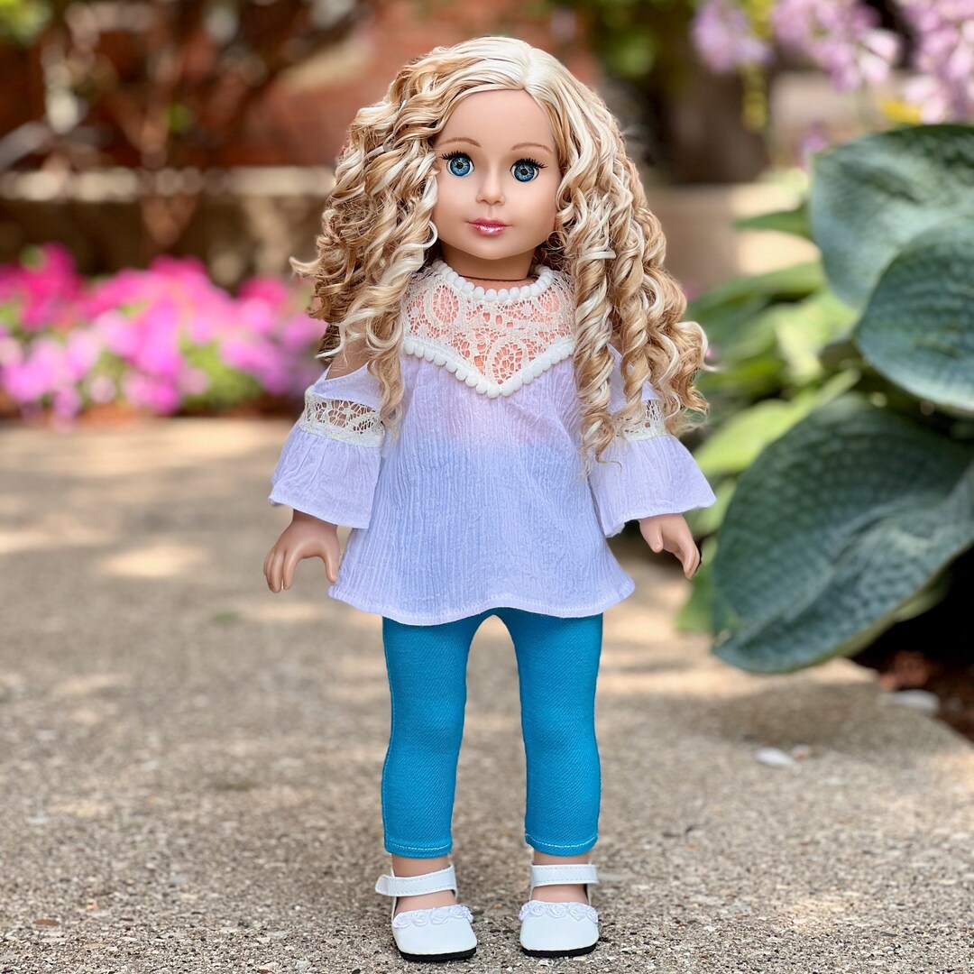 Trendy Girl Doll Clothes for 18 Inch Dolls 3 Piece Doll Outfit White ...