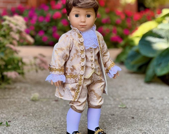 King George - Gold - OOAK Historical Gown for 18 Inch Boy Doll (doll ...