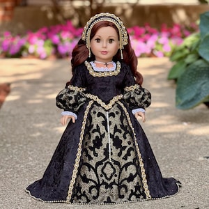 Catherine of Aragon - Digital PDF Sewing Pattern Fits 18" Dolls - Doll ...