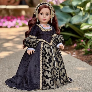 Catherine of Aragon Digital PDF Sewing Pattern Fits 18 Dolls Doll Tudor ...