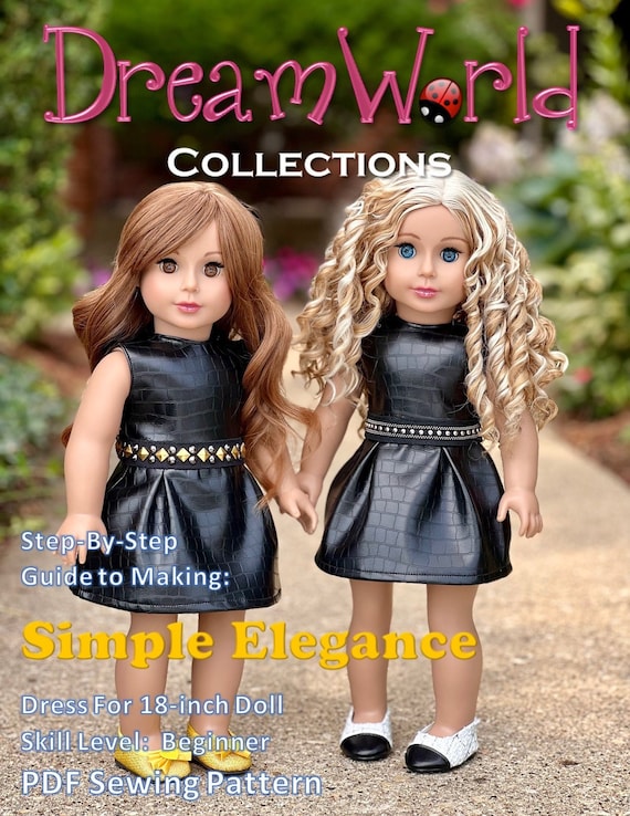 Simple Elegance Digital 18 Inch Doll Dress PDF Sewing Pattern Fits 18 Dolls Etsy UK
