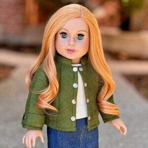 Camo Chic - Clothes Fits 18 Inch Doll - Green Jacket, Ivory Tank Top ...
