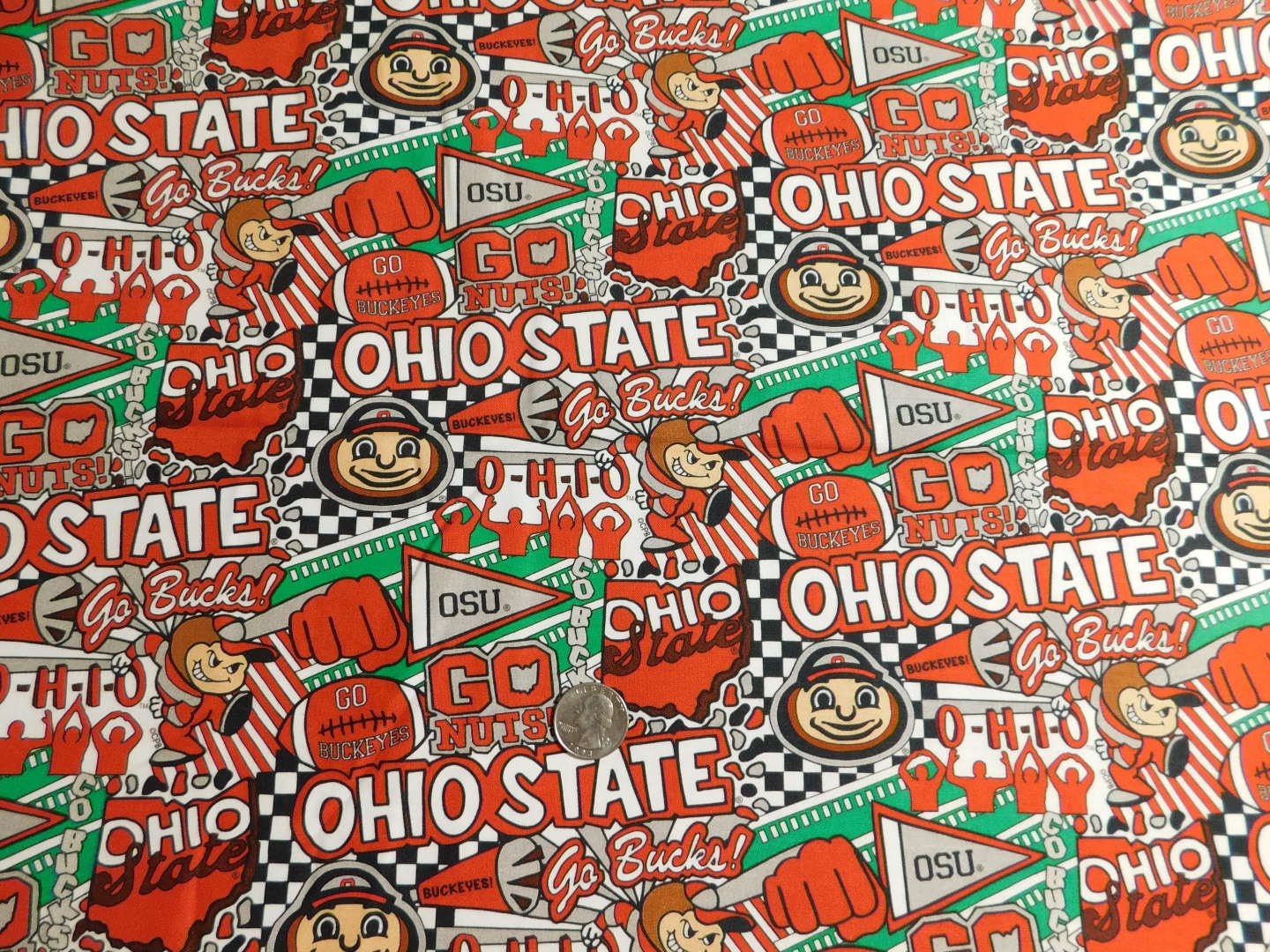 Ohio State Collegiate Cotton Fabric Buckeyes' Osu-one - Etsy UK