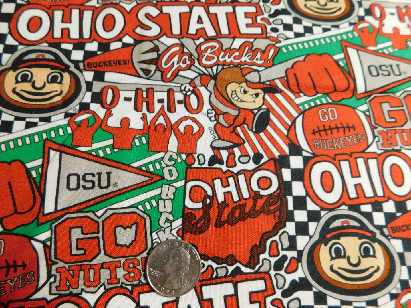 Ohio State Collegiate Cotton Fabric Buckeyes' Osu-one - Etsy UK