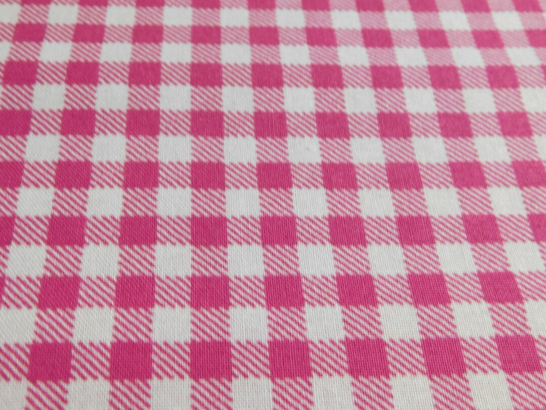 Hot Pink Gingham Cotton Fabric – Quilting & Decor - One Continuous Cut ...