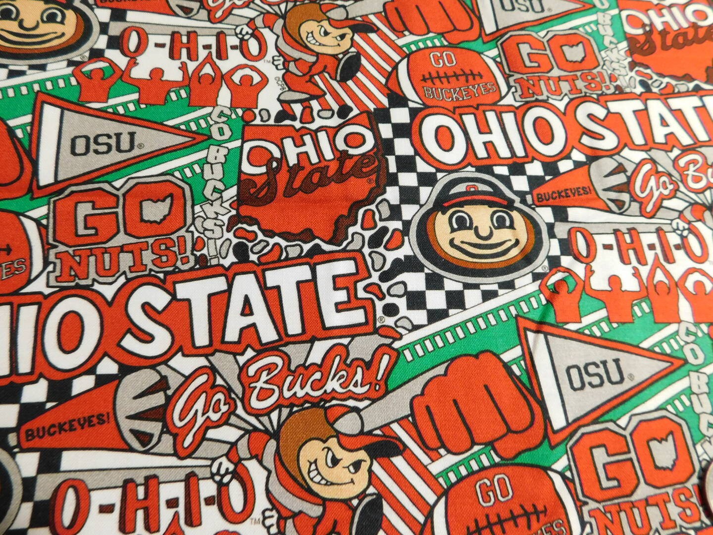 Ohio State Collegiate Cotton Fabric Buckeyes' Osu-one - Etsy UK