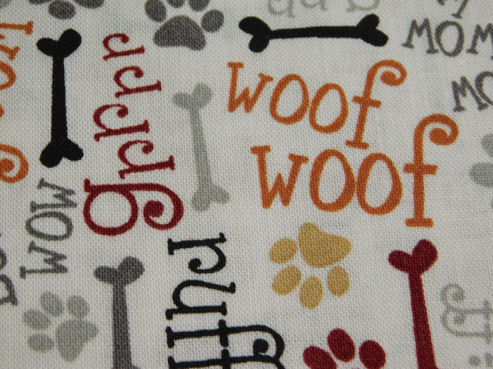 Woof Woof Dog Words One continuous cut Priced Per 1/2 | Etsy