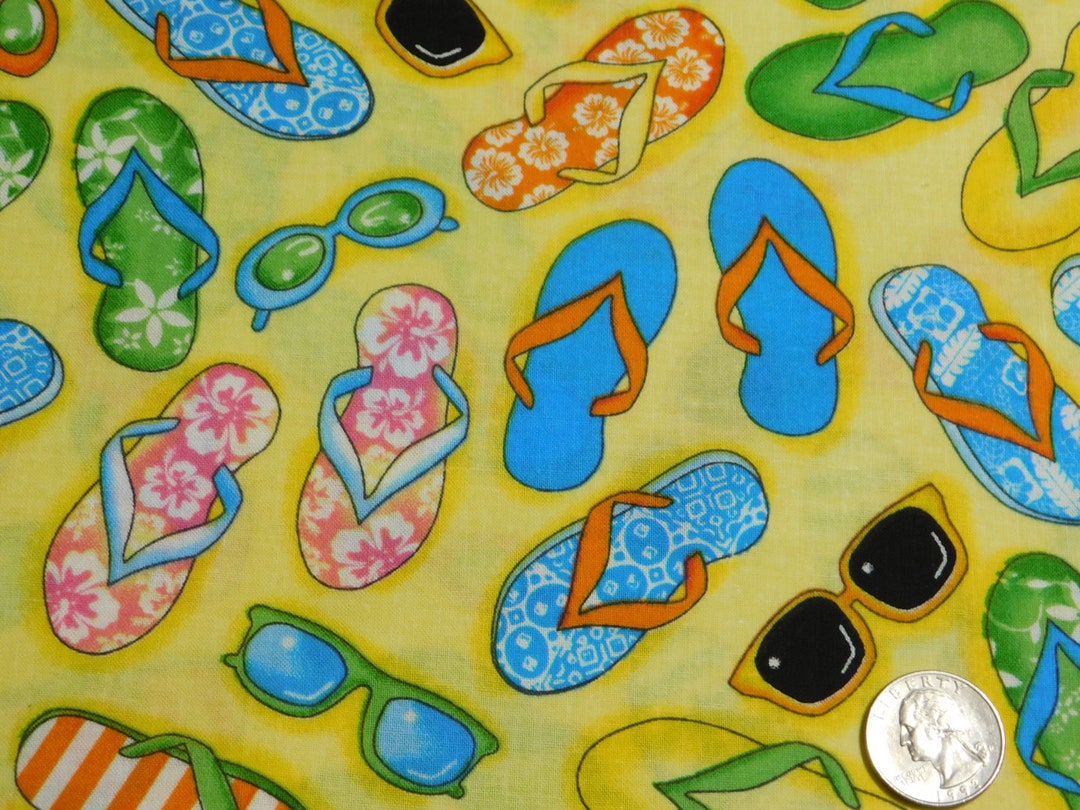 Fun in the Sun-flip Flops and Sun Glasses One Continuous Cut - Etsy