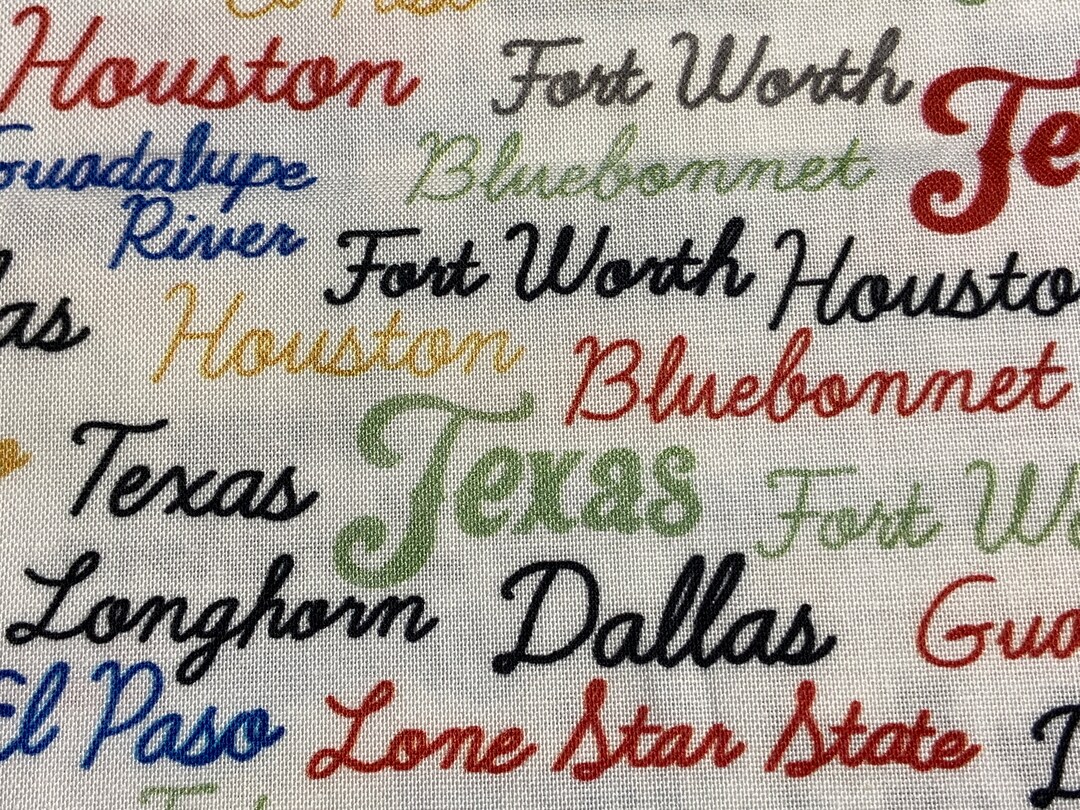 State of Texas Fabric--fabric is Priced by the Half Yard-one Continuous ...