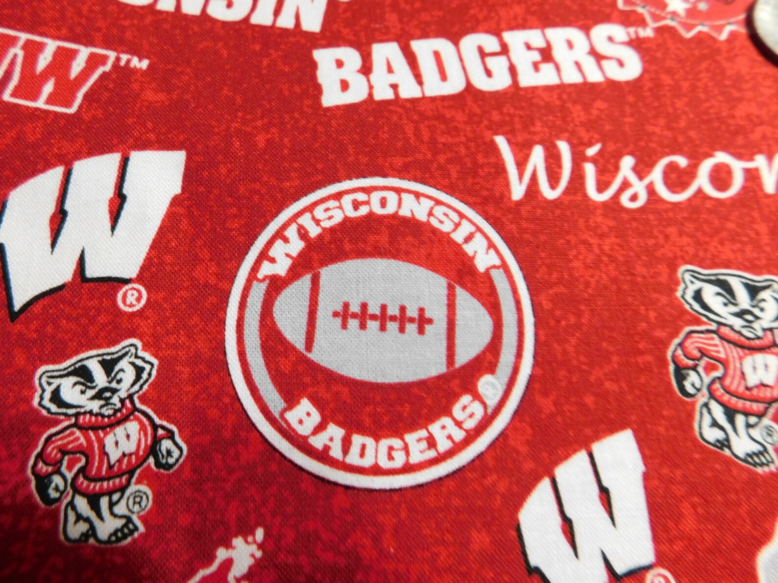 University of Wisconsin Collegiate Cotton Fabric-Badgers-Price - Etsy ...