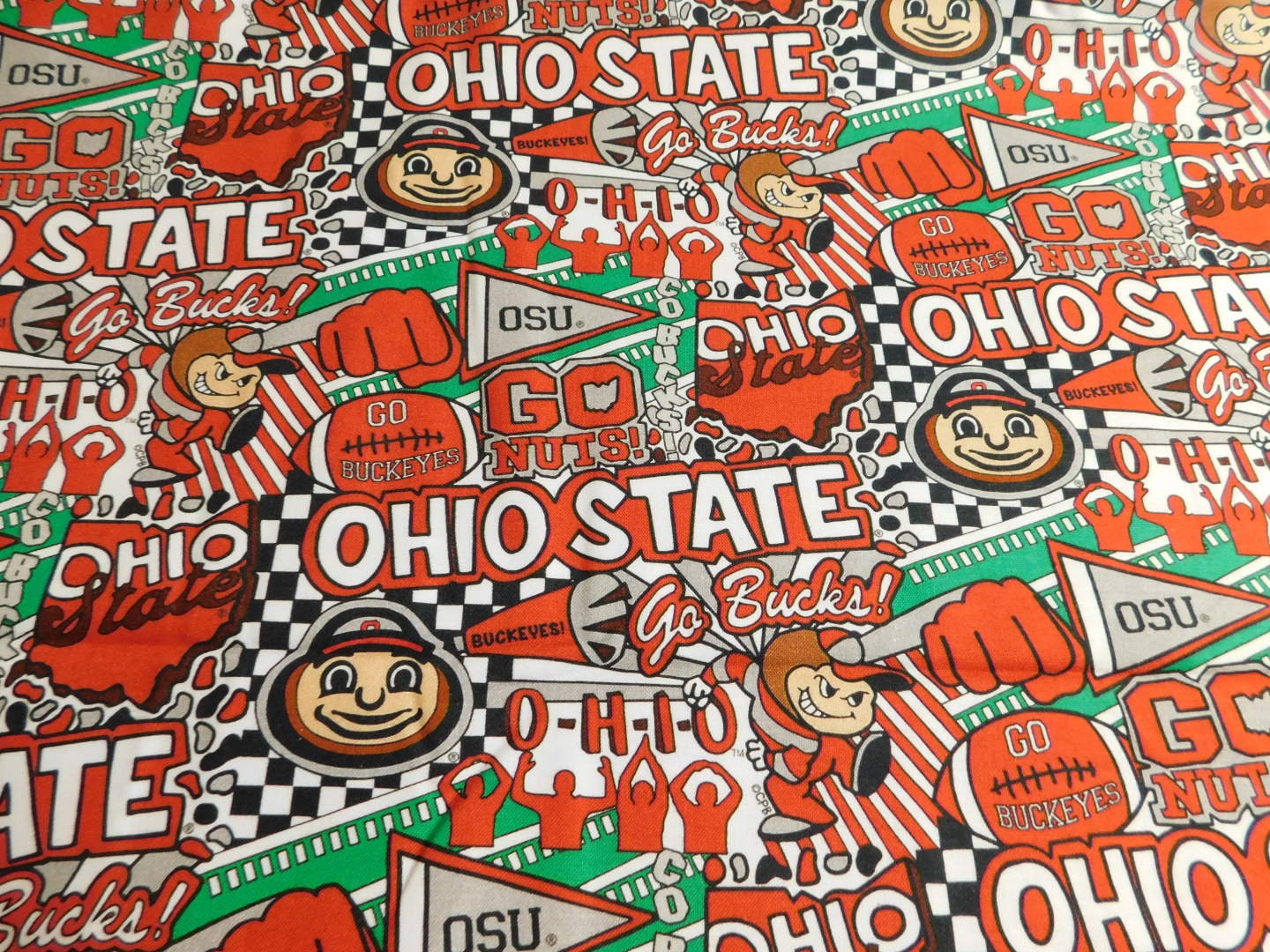 Ohio State Collegiate Cotton Fabric Buckeyes' Osu-one - Etsy UK