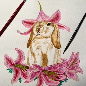 Flower Bunny Fine Art Print Bunny, Rabbit, Wildlife, Animals ...