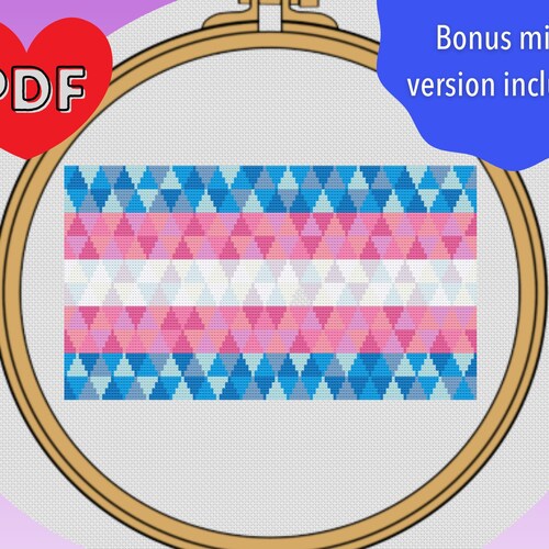 Geometric Transgender Flag Trans/transgender Pride LGBTQ - Etsy