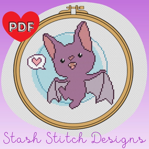 Bat Cross Stitch Pattern - Etsy