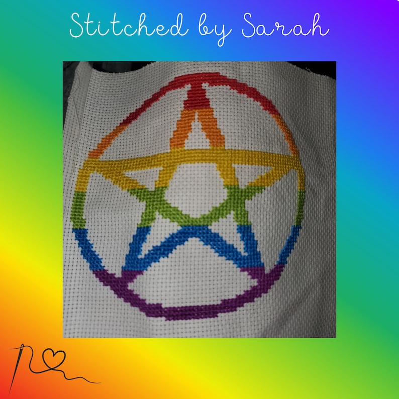 LGBTQ+ Pride Pentacle Cross Stitch Patterns - Etsy