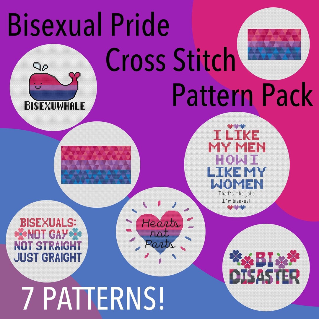 Bisexual Pride Cross Stitch Pattern Set - Etsy