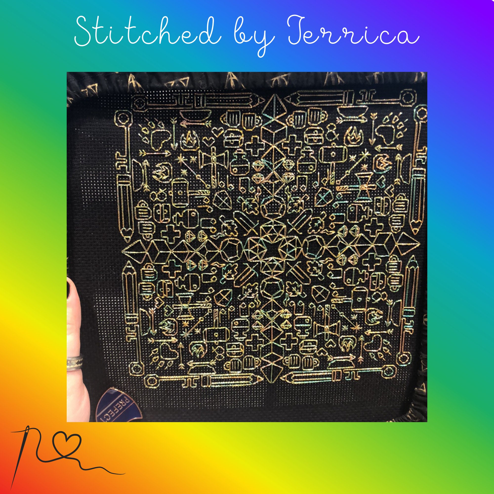 Dungeons and Dragons D&D Blackwork Pattern | Etsy