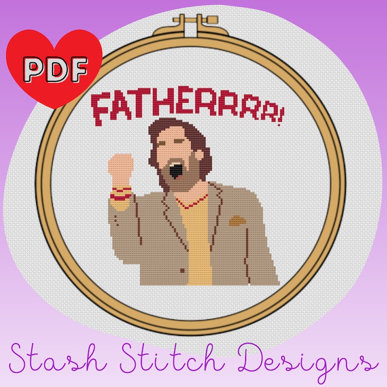 It Crowd Reynholm Father Cross Stitch Pattern - Etsy
