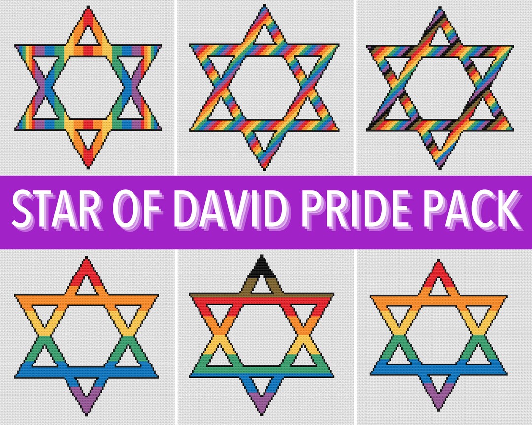 Pride Star of David Pattern Pack - Etsy
