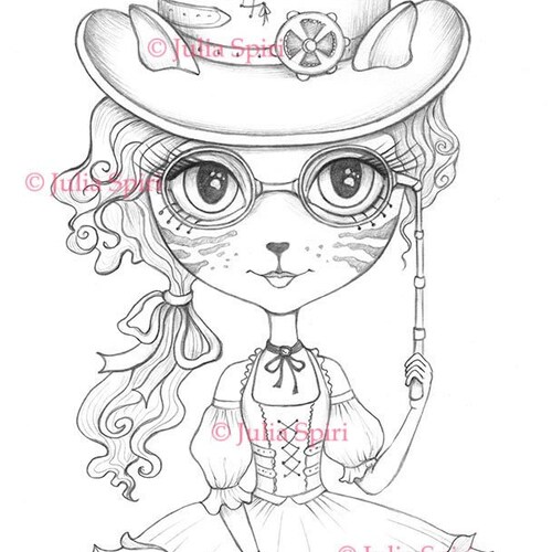 Digital Stamps Digi Stamp Coloring Pages Girl Stamp Venice - Etsy