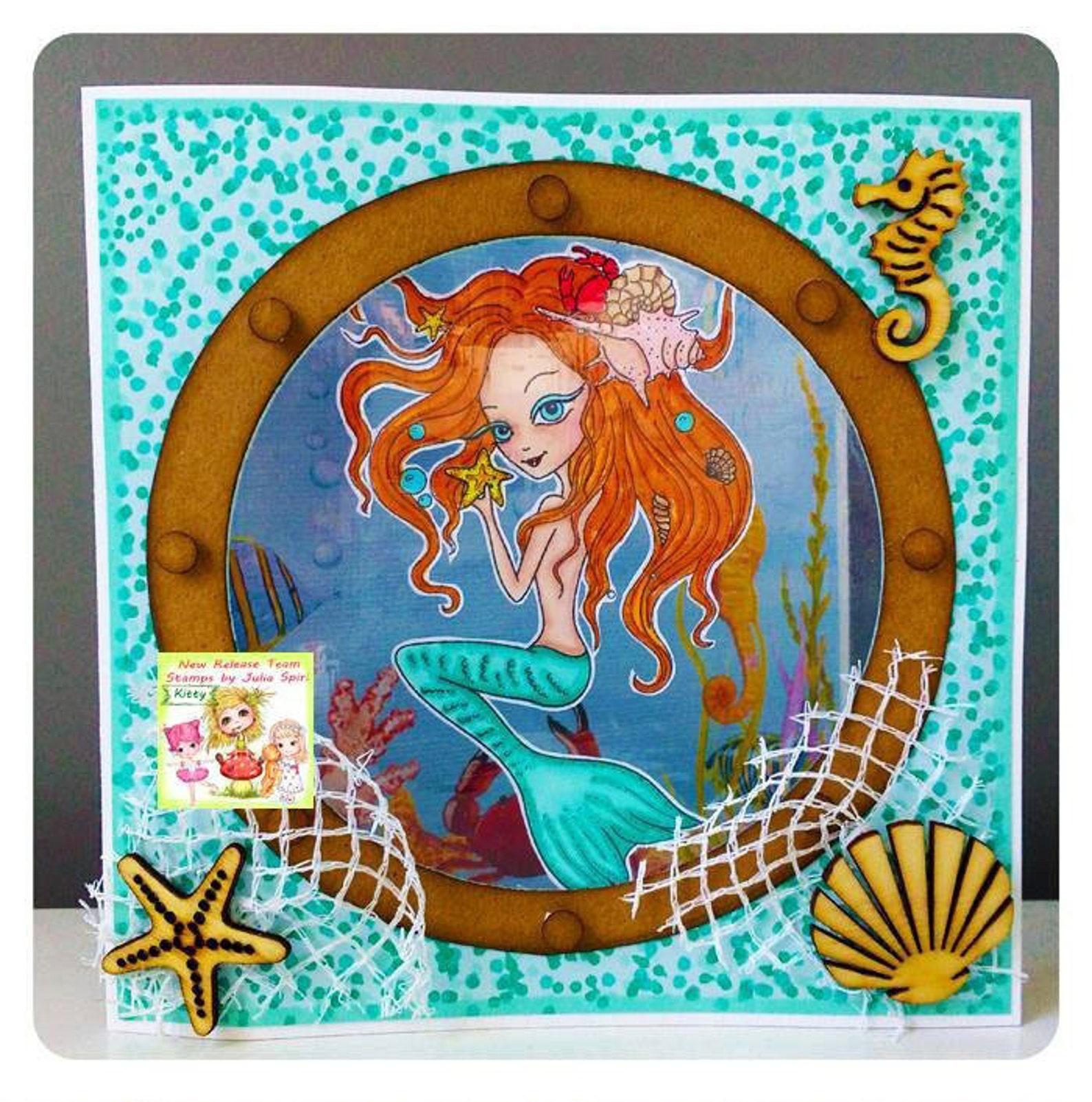 Mermaid Digital Stamps, Sea Stamps, Siren, Starfish, Little Mermaid ...
