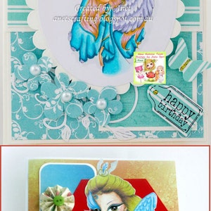 Digital Stamps, Angel Digi, Fantasy, Angels, Mask, Wings, Big Eyes ...