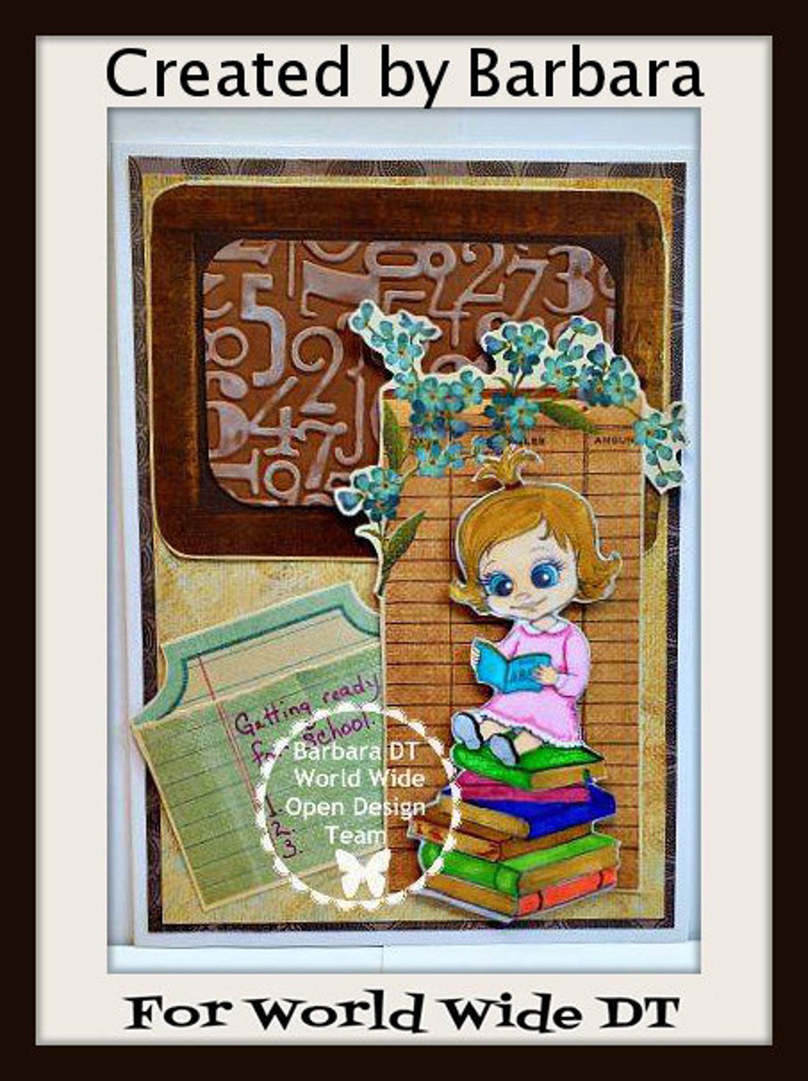 Back to School Coloring Page Digital Stamp Digi Girl - Etsy