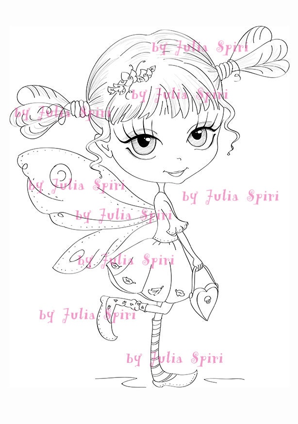 Digital Stamps Digi Stamp Coloring Pages Digital Doll - Etsy UK
