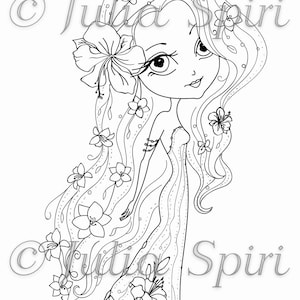 Digital Stamps, Digi Stamp, Coloring Pages, Girl Stamp, Flower Girl ...