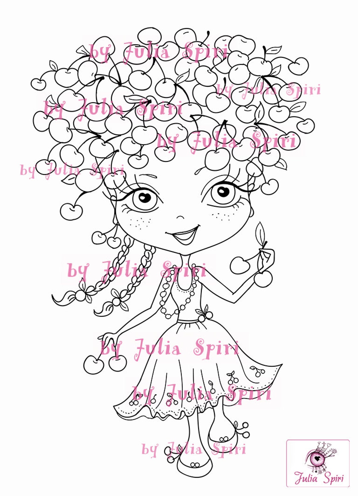 Digital Stamps Digi Stamp Coloring Pages Digital Doll - Etsy