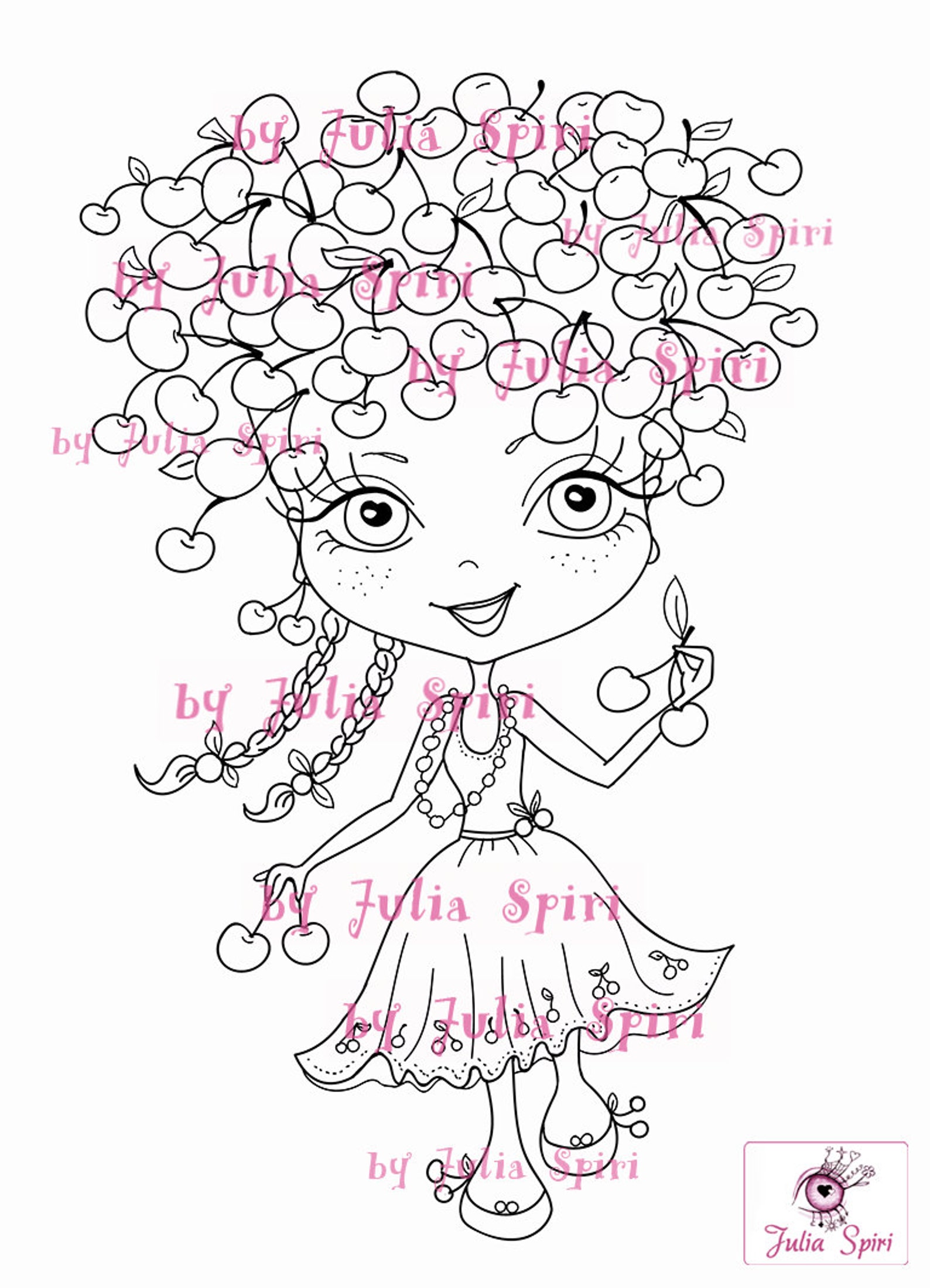 Digital Stamps Digi Stamp Coloring Pages Digital Doll - Etsy